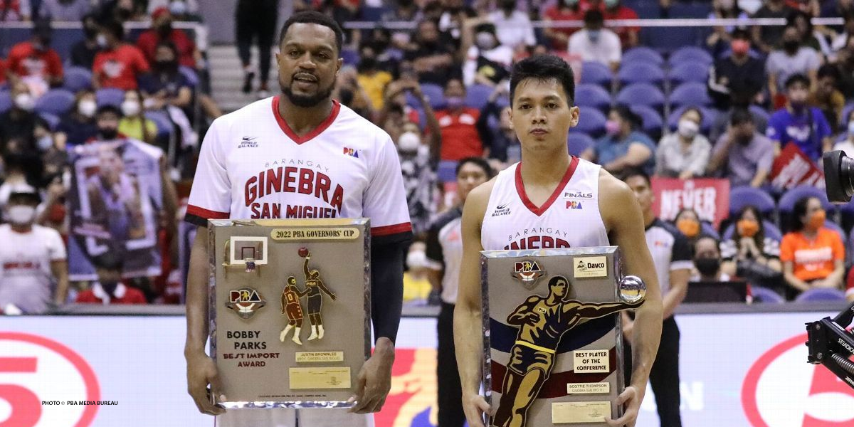 Scottie Thompson at Justin Brownlee ng Barangay Ginebra nangunguna bilang Best Player at Best ...