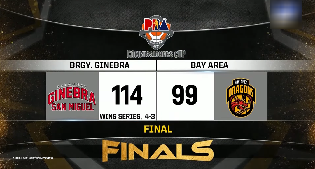 Barangay Ginebra, panalo sa Game 7 ng PBA Commissioner's Cup.