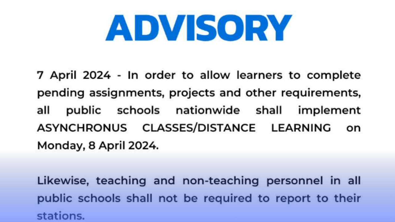Face-to-face classes, sinuspinde ng DepEd ngayong Lunes