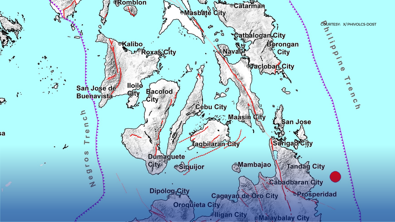 Magnitude 4.5 na lindol tumama sa Surigao del Sur